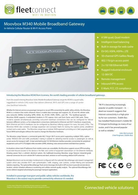 Data Sheet (.pdf) - Fleet Connect