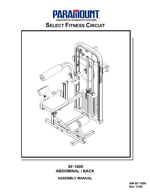 SF-1800 Ab/Back - Paramount Fitness
