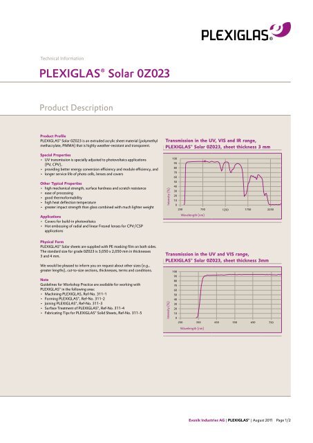 PLEXIGLAS Solar - PLEXIGLASÂ® Polymers