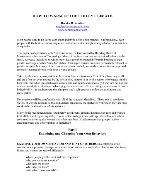 how to warm up the chilly climate - Woods Hole Oceanographic ...