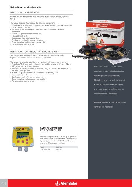 Beka-Max Lubrication Kits