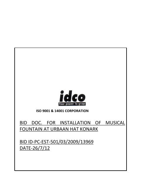 BID DOC MUSICAL FOUNTAIN - IDCO