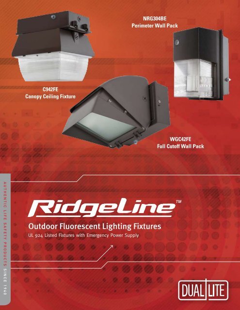 Outdoor Fluorescent Lighting Fixtures - Dual-Lite