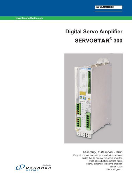 Digital Servo Amplifier SERVOSTAR 300 - Portal - Kollmorgen Europe