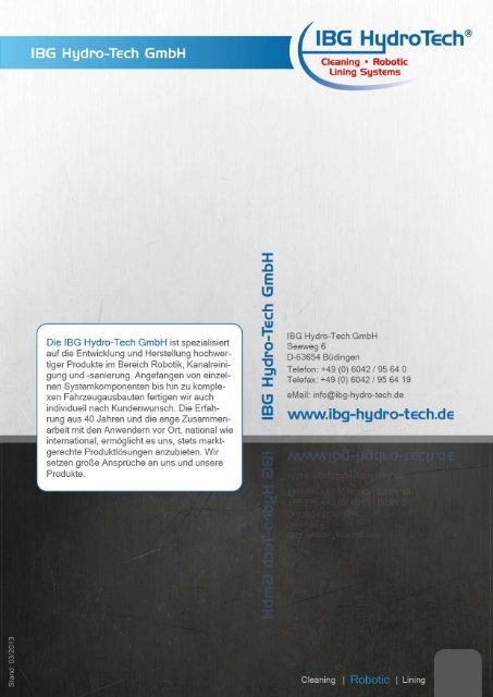 Robotic System - IBG Hydro-Tech