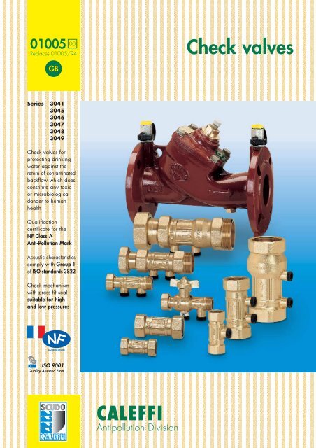 Check valves CALEFFI