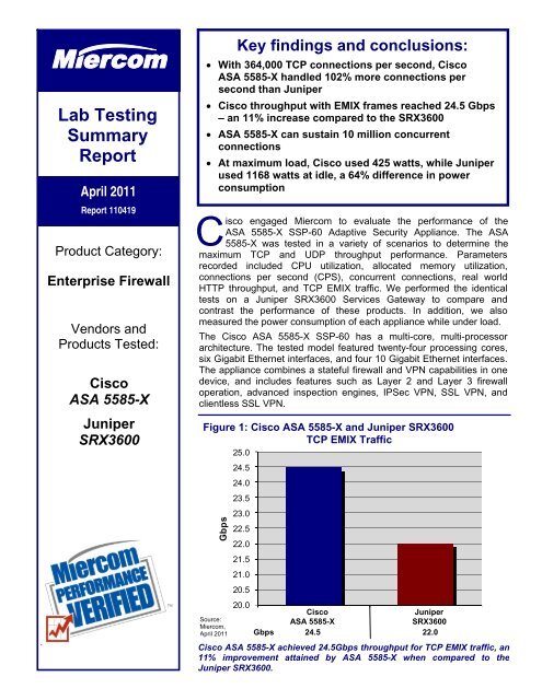 Juniper SRX3600 Firewall vs. Cisco ASA 5585-X ... - BradReese.Com
