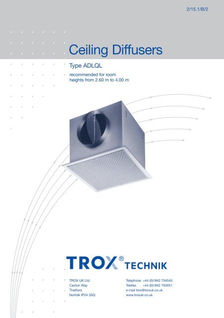 Ceiling Diffusers - TROX