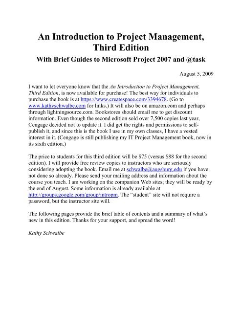 An Introduction to Project Management, Third Edition