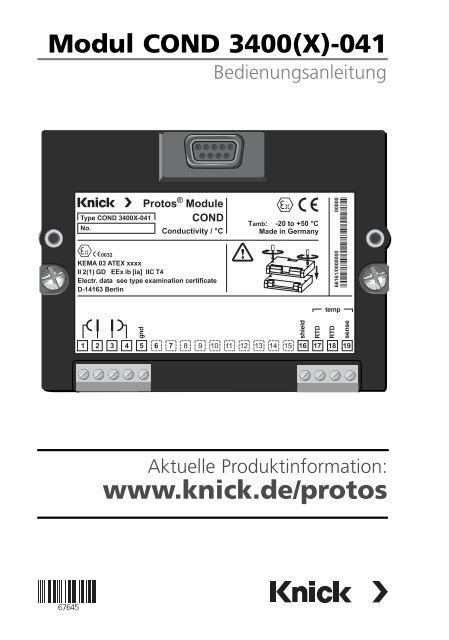 Anleitung Protos Modul 041deutsch - Knick Elektronische ...