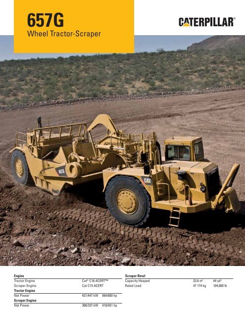 Specalog for 657G Wheel Tractor-Scraper, AEHQ6044