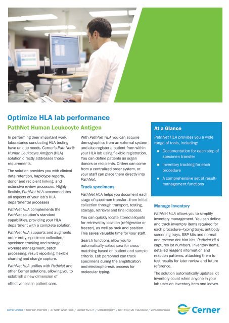 Optimize HLA lab performance
