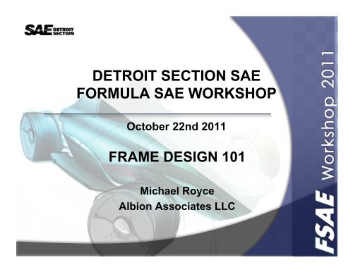 Frame Design 101 - SAE Detroit Section