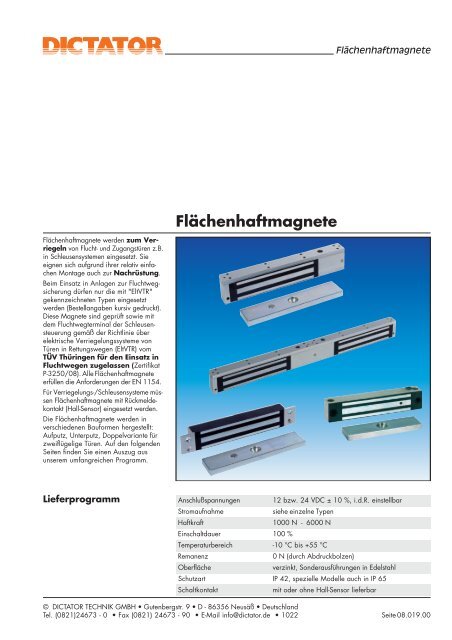 FlÃƒÂ¤chenhaftmagnete - Dictator