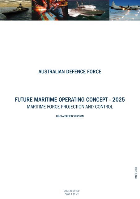 future MAritiMe operAting concept - 2025 - Royal Australian Navy