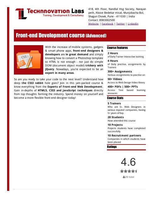 Front End Development training Front End Development training