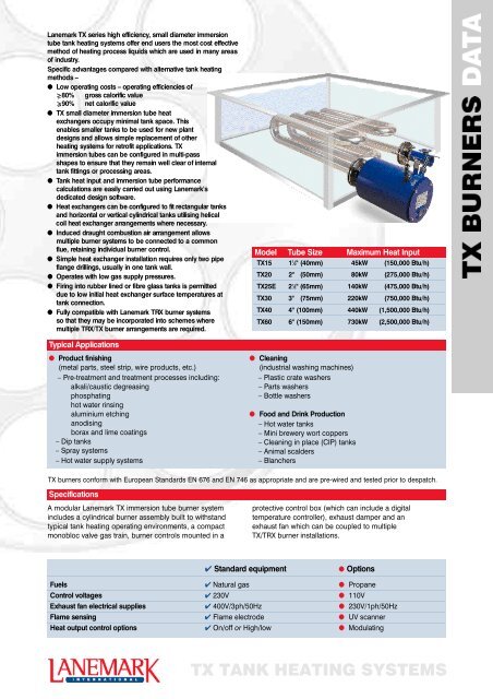 TX TANK HEATING SYSTEMS