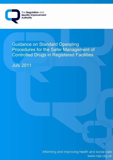 Guidance on Standard Operating Procedures for the Safer ...