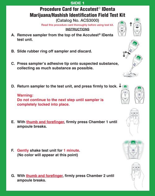 Procedure Card for Accutest