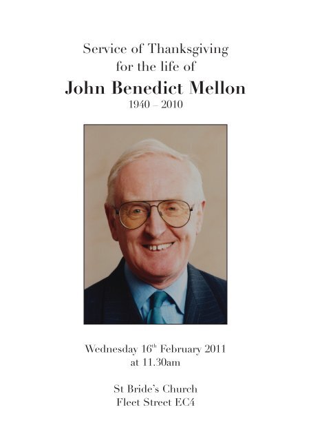 John Mellon.pdf - St Bride's Fleet Street