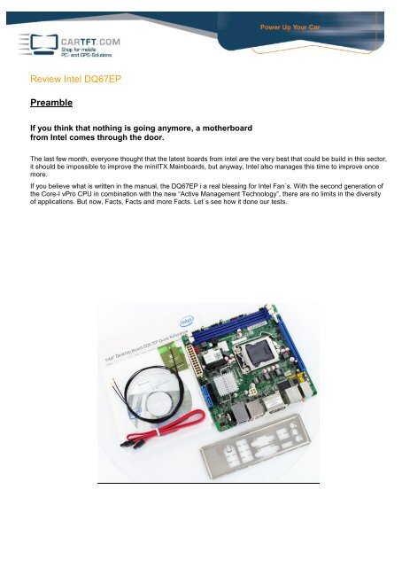 Review Intel DQ67EP Preamble - CarTFT.com