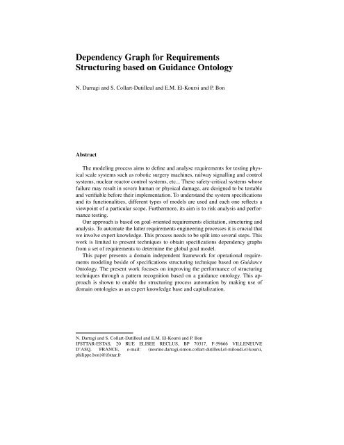 Dependency Graph for Requirements Structuring based on ... Dependency Graph for Requirements Structuring based on ...