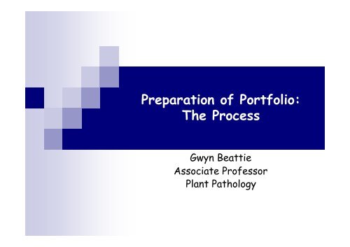 Preparation of Portfolio: The Process