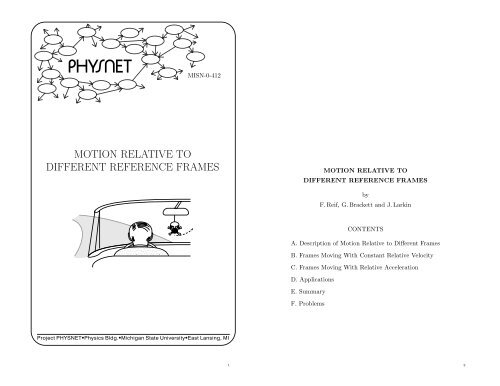 motion relative to different reference frames - Project PHYSNET motion relative to different reference frames - Project PHYSNET