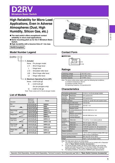 Datasheet - Omron