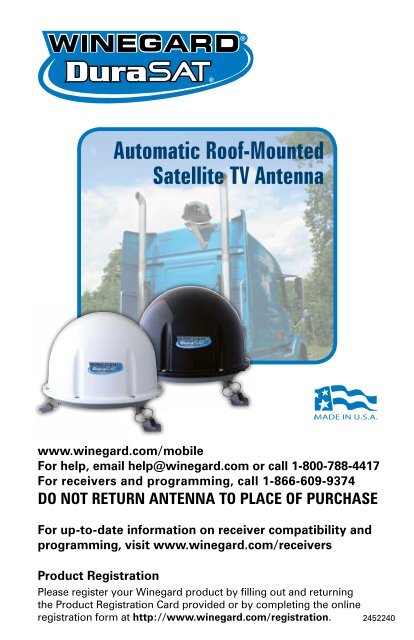 Automatic Roof-Mounted Satellite TV Antenna - Winegard