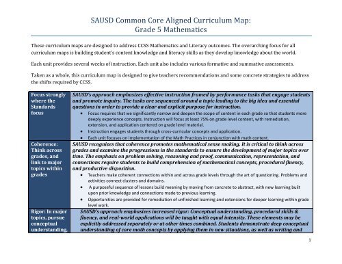 Common Core Curriculum Maps