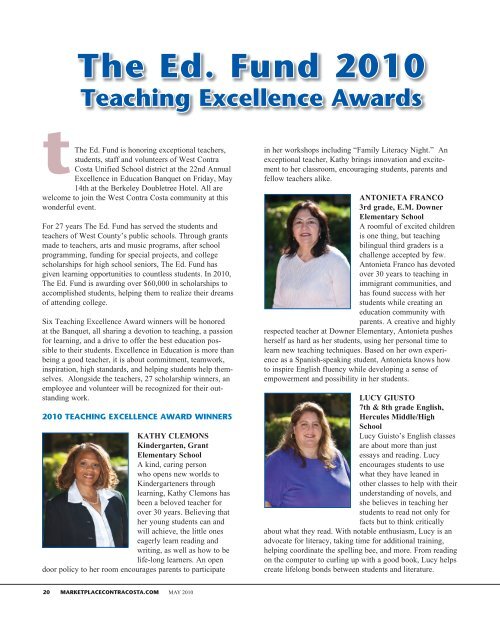 The Ed. Fund 2010 - West Contra Costa Public Education Fund