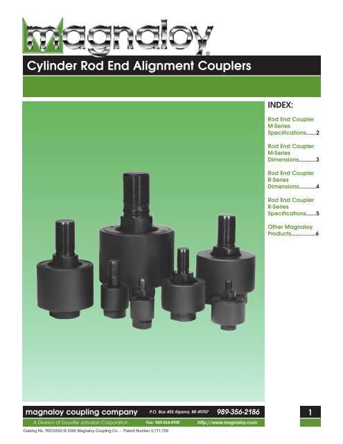 Cylinder Rod End Alignment Couplers - JH Bennett & Company, Inc.