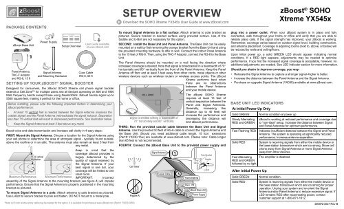 zBoost YX545x Setup Overview - Wi-Ex