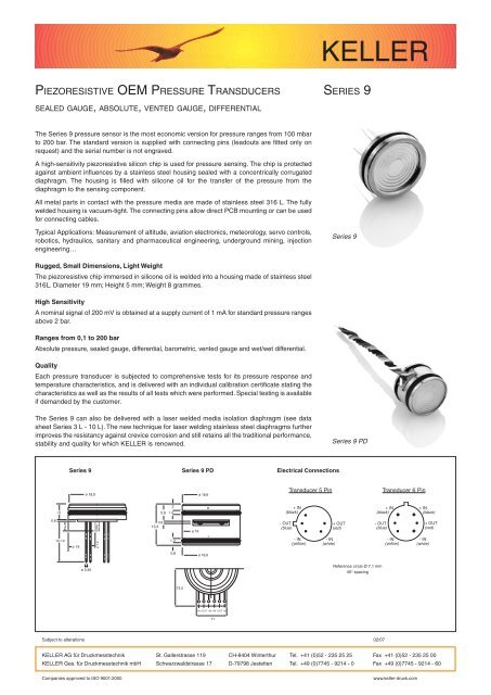 Data Sheet - Keller AG