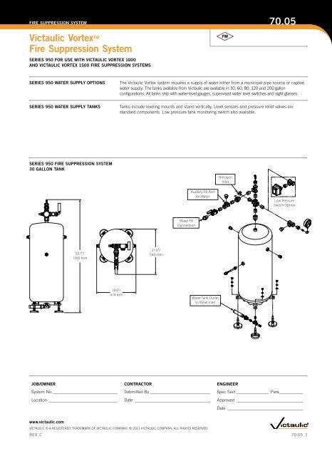 Victaulic VortextM Fire Suppression System 70.05