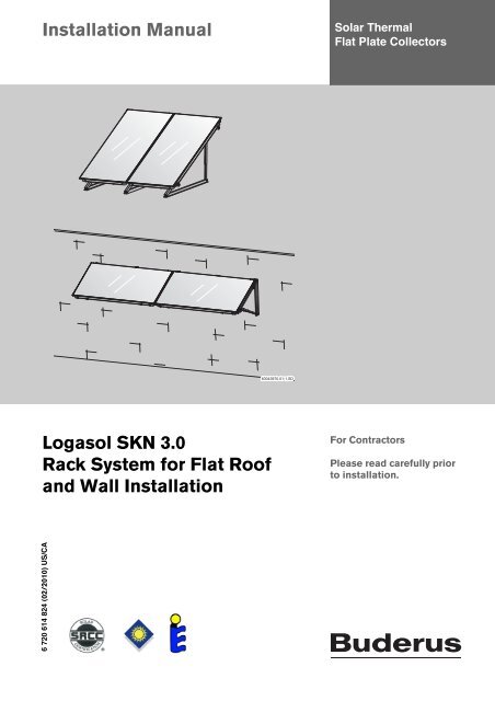 Installation Manual Logasol SKN 3.0 Rack System for Flat ... - Buderus