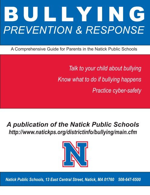 Bullying Prevention & Response Newsletter - Natick Public Schools