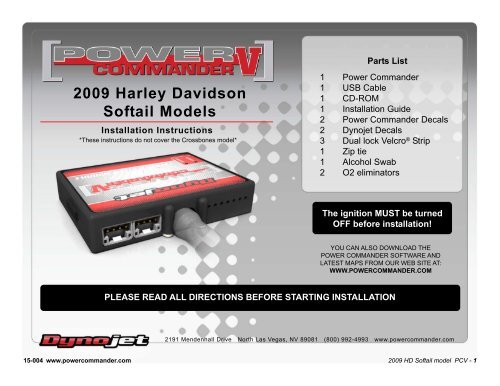 2009 Harley Davidson Softail Models - Power Commander