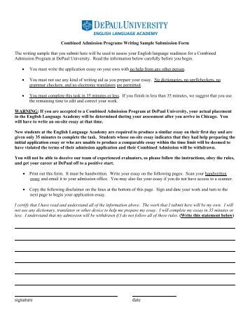 Sample Submission Sample Submission Form for Example ...