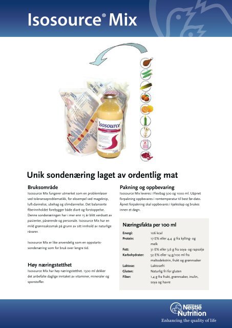 IsosourceÂ® Mix - nestle nutrition
