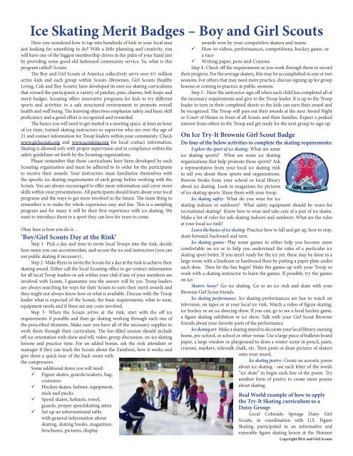 Ice Skating Merit Badges â Boy and Girl Scouts - US Figure Skating