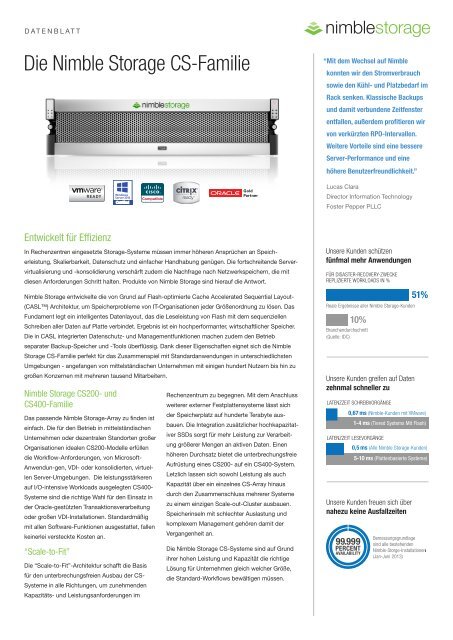 Datenblatt - Nimble Storage
