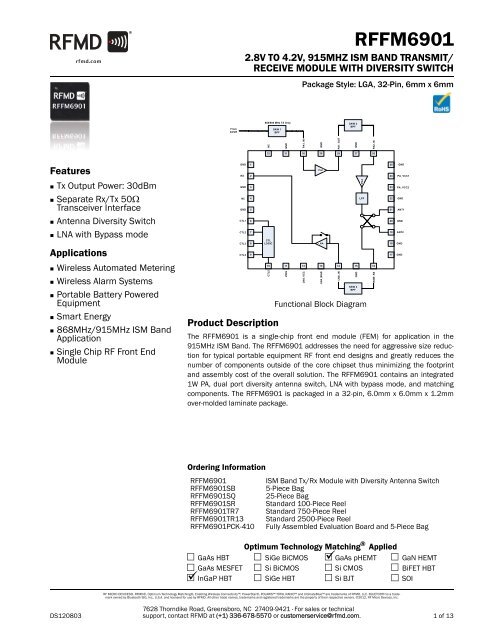 RFFM6901 - RF Micro Devices