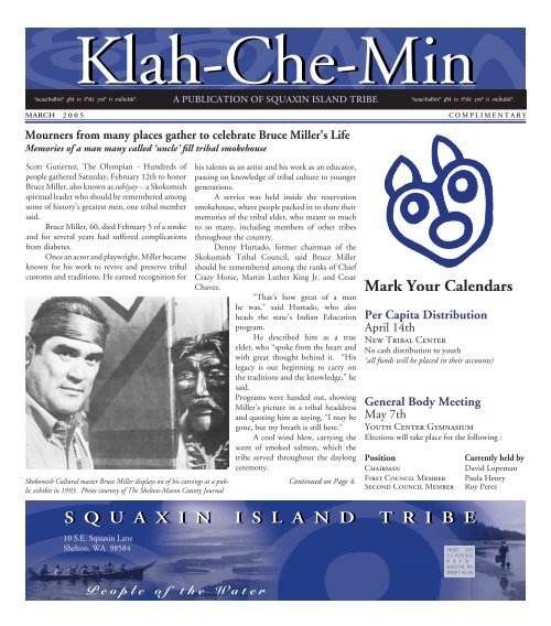 March - Squaxin Island Tribe