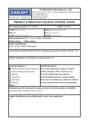 Product / Process Change Notice - Nu Horizons Electronics