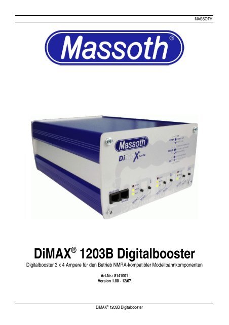 Dimax® 1203B Digitalbooster - Massoth Elektronik Gmbh