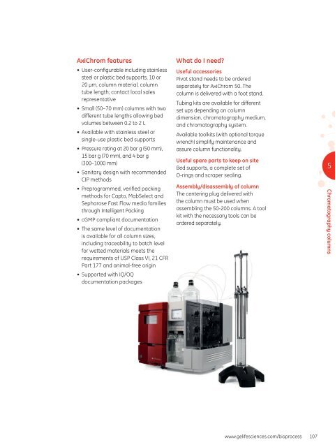 AxiChrom columns 5 Chroma