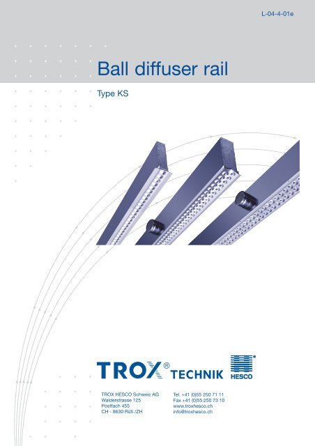 Ball diffuser rail type KS - TROX