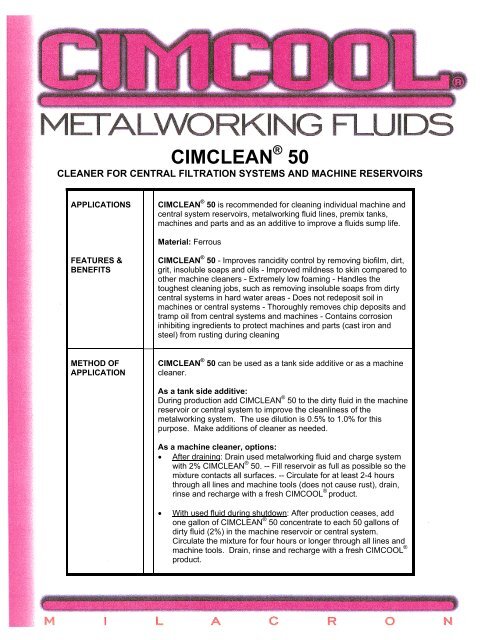 CIMCLEAN 50 - Alas-Kuul AS